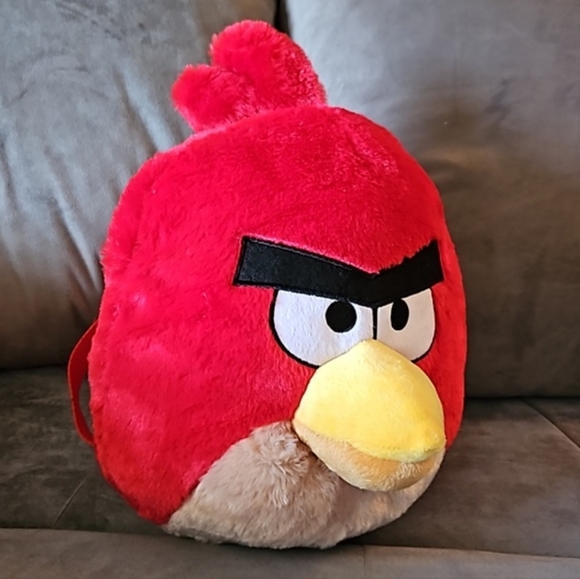 Rovio | Accessories | Nwt Backpack Angry Birds Red Plush Kids | Poshmark
